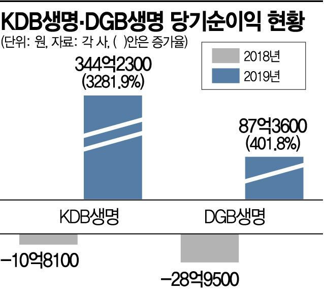 흑자전환에도 못 웃는 KDB·DGB생명 - 아시아경제