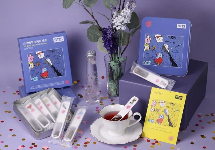 Global Popular Character ‘BT21’ Meets Tea Set... ‘BT21 Stir Berry Stick ...