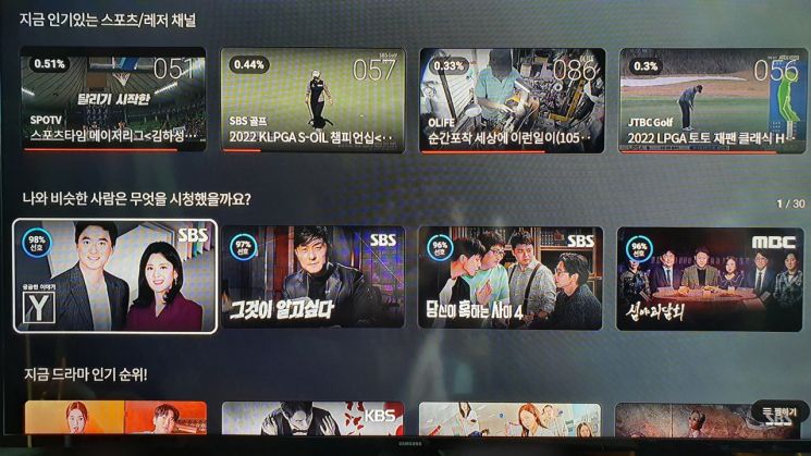 [체험기] "AI큐레이션이 내 맘 쏙 읽었네"…'지니 TV' 써보니 - 아시아경제