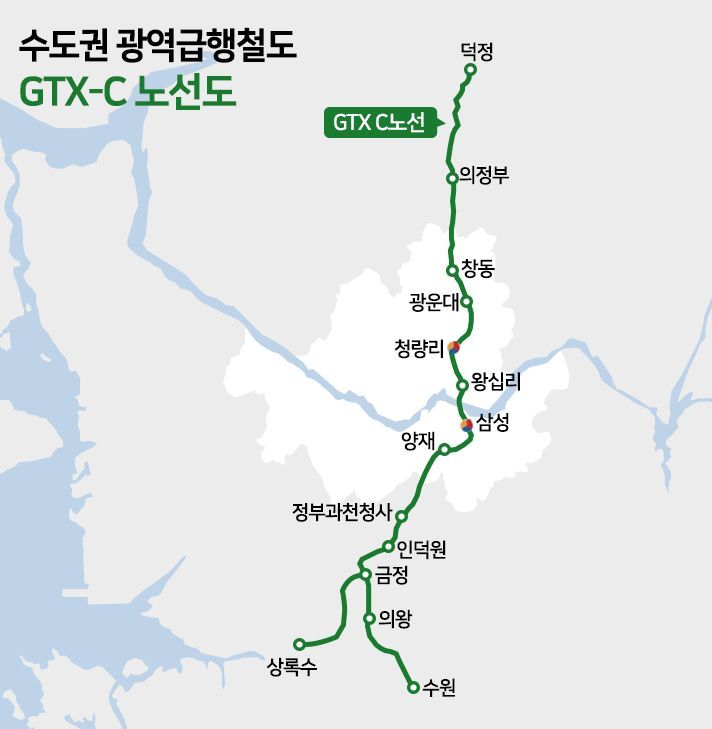 실시계획 승인 착공 임박한 GTX-C, ‘과천청사역 한양수자인’ 주목 - 아시아경제